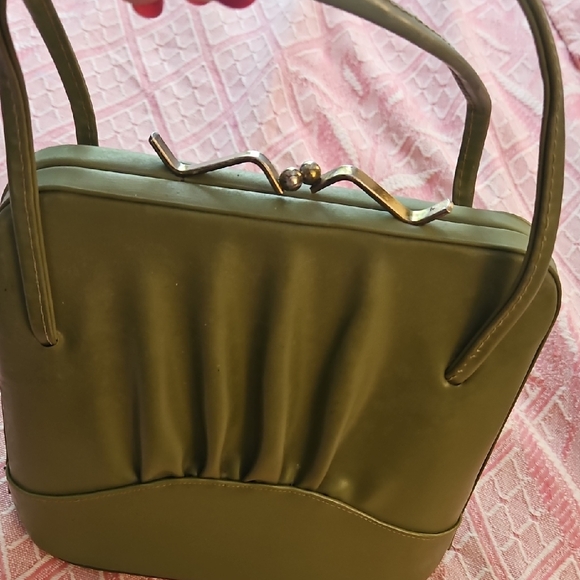 Bags | Rare Vintage Olive Green Womens Handbag | Poshmark